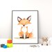 Cute Watercolor Bunny Poster Adorable Digital Wall Art for Kids' Room ...