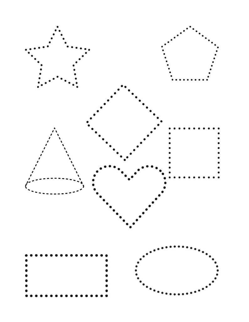 Preschool Shape Tracing Worksheets | Fine Motor Skills Activity Book ...