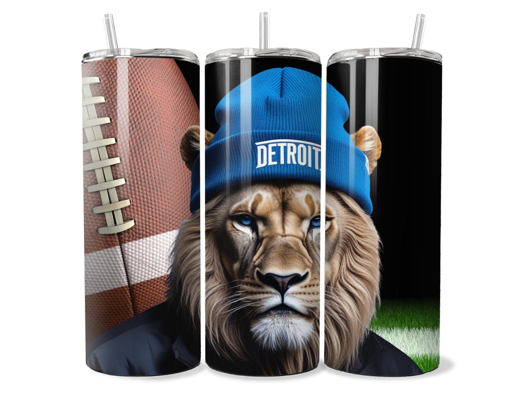 Detroit 20oz Skinny Tumbler Wrap PNG, Sport 20oz Tumbler PNG, Football ...