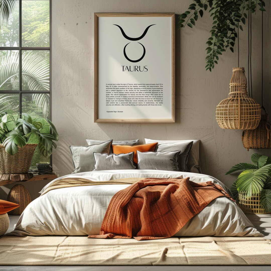 Taurus Zodiac Art Print , Taurus Woman Definition Poster, Zodiac ...