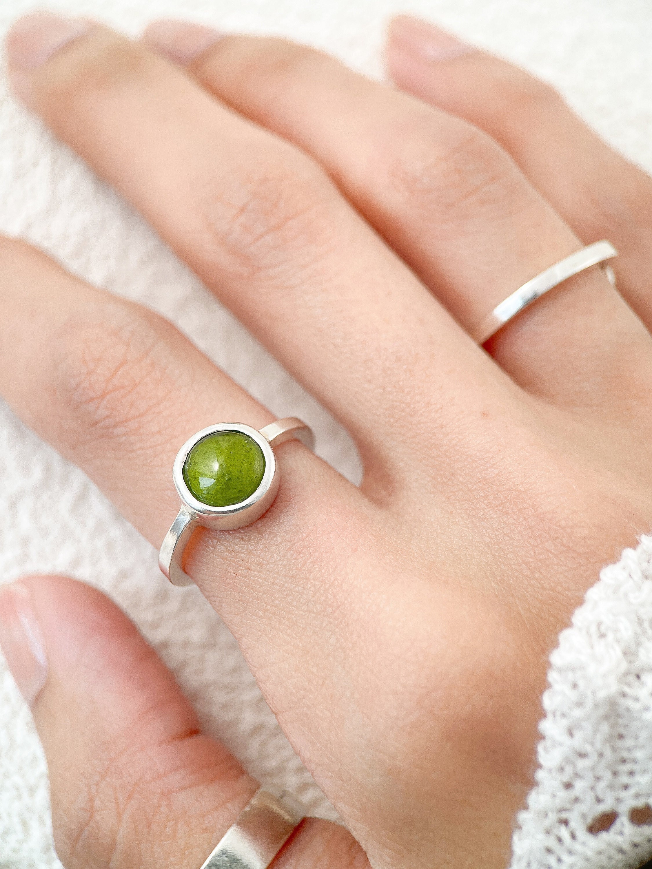 925 Matcha & Hojicha Tea Japanese Ringenamel Tea Ringsterling Silver ...