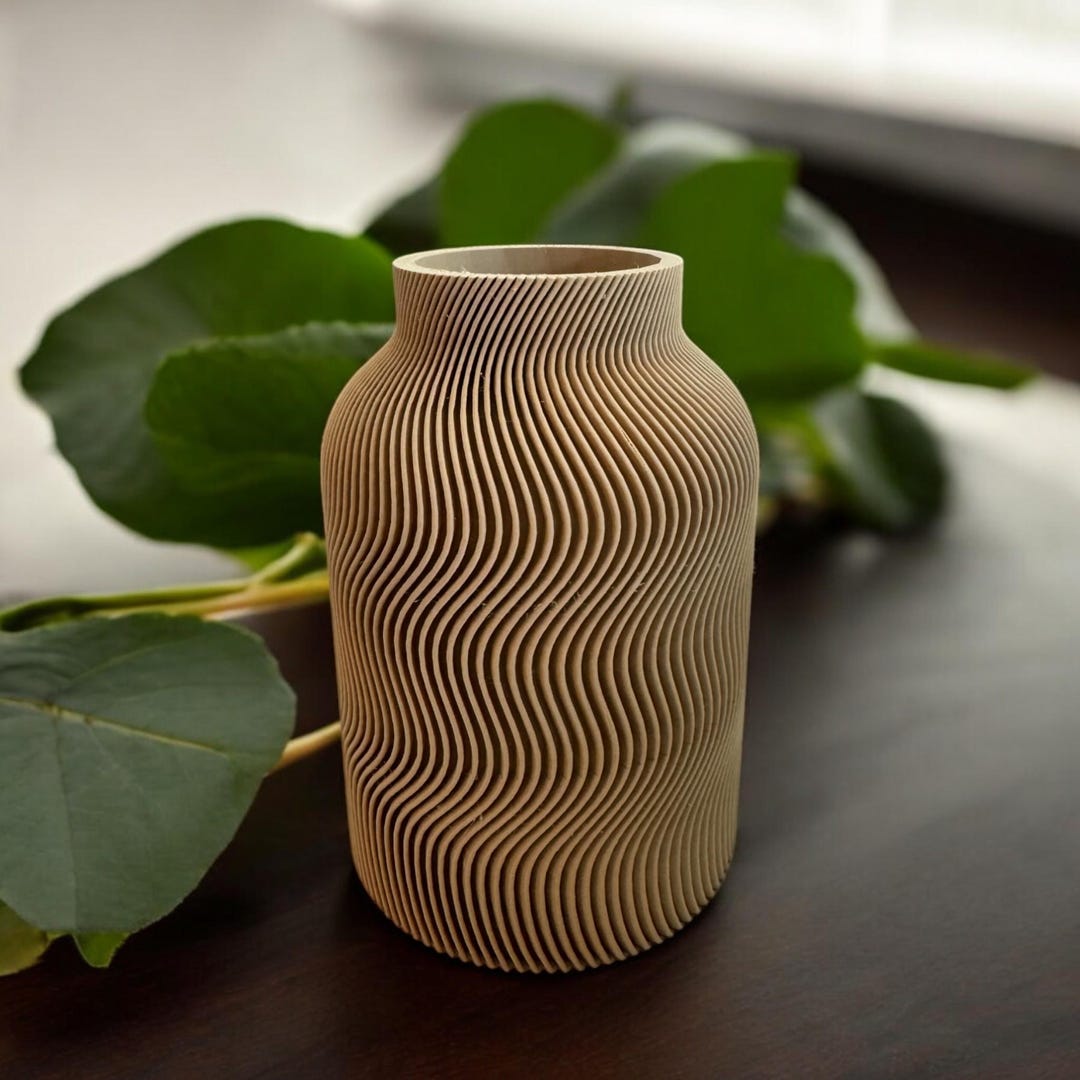 Luna Vases Modern Textured Vase for Dried Flowers Matte Vases for Home ...