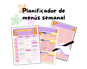 Spanish Weekly Meal Planner - Etsy