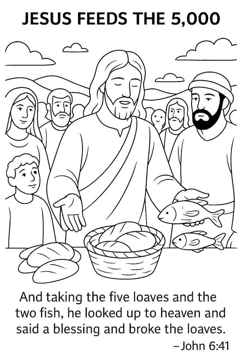 The Life of Jesus - Printable Coloring Book for Kids - Etsy