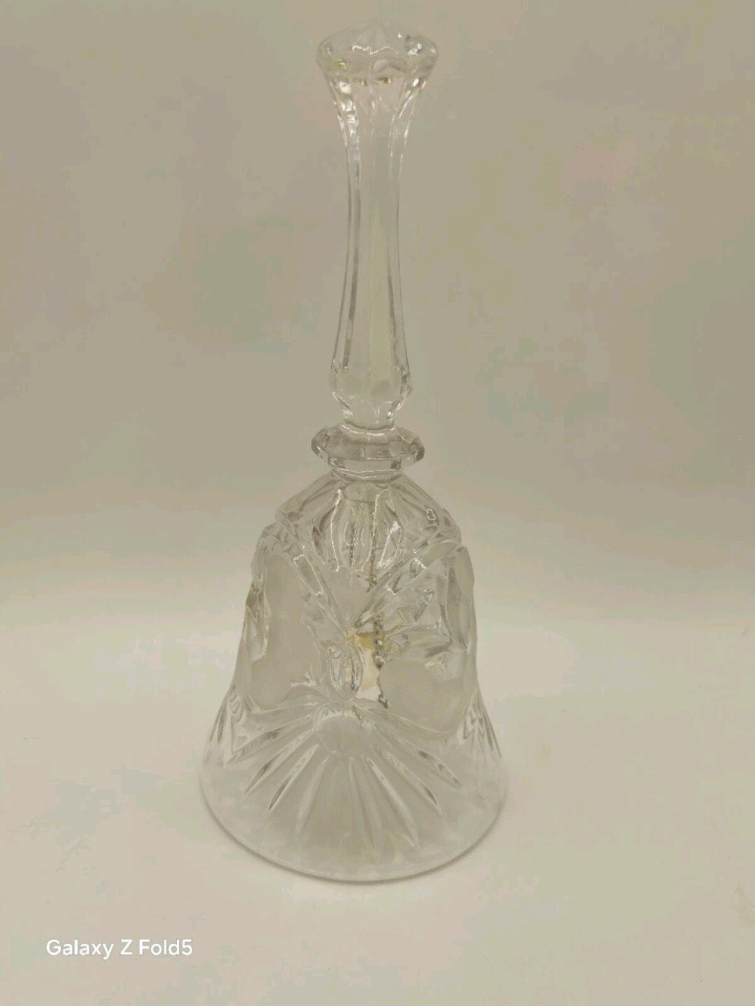 Vintage Style Cut-glass Crystal Dinner Bell With Ringer on Chain ...