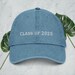 Graduation Hat Class of 2025 – Light Blue Denim Cap With White ...