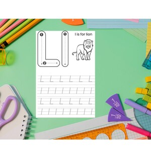 Alphabet Tracing Page Worksheet With Cute Animals - Montessori ...