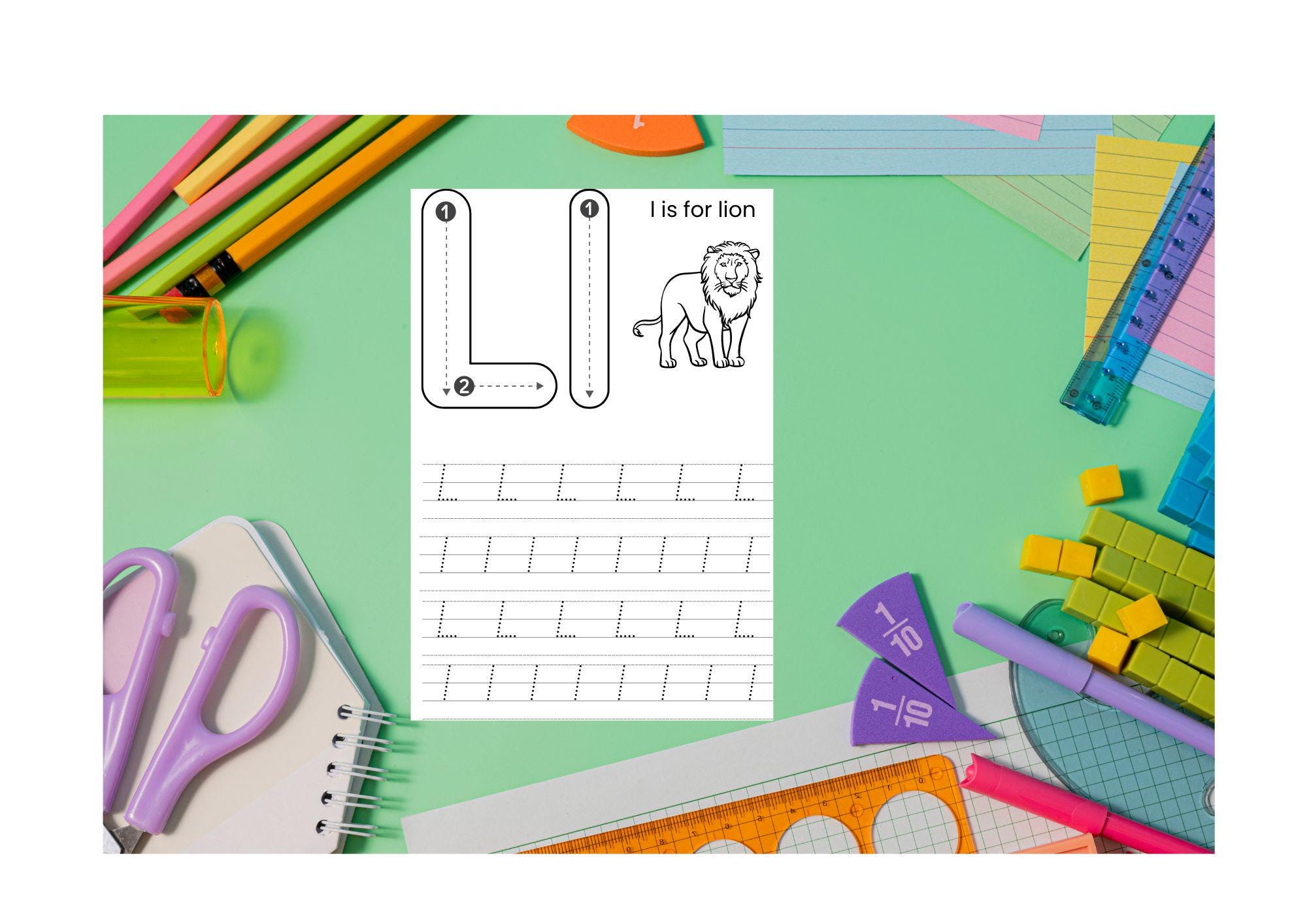 Alphabet Tracing Page Worksheet With Cute Animals - Montessori ...