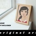 Quirky Portrait Art - Original Portrait of a Woman With Black Hair on ...