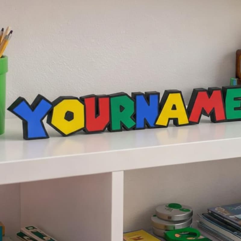 Mario 3d Print Wall Sign - Etsy UK