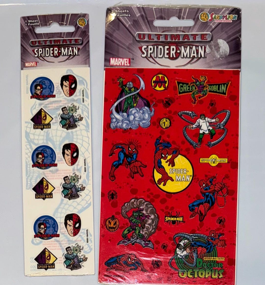 Vintage Sandylion Stickers 2001 Marvels Ultimate Spider-man Set of 2 ...