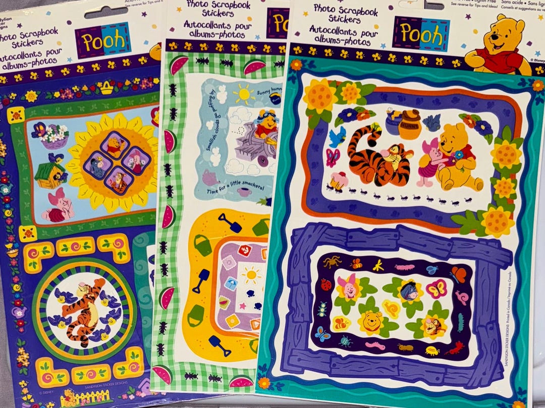 Vintage Sandylion 90s Stickers NIP new-in-packaging Photo Scrapbook ...