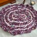 Purple Loosestrife Rag Rug Handmade Cottagecore Shabby Rustic Doormat ...