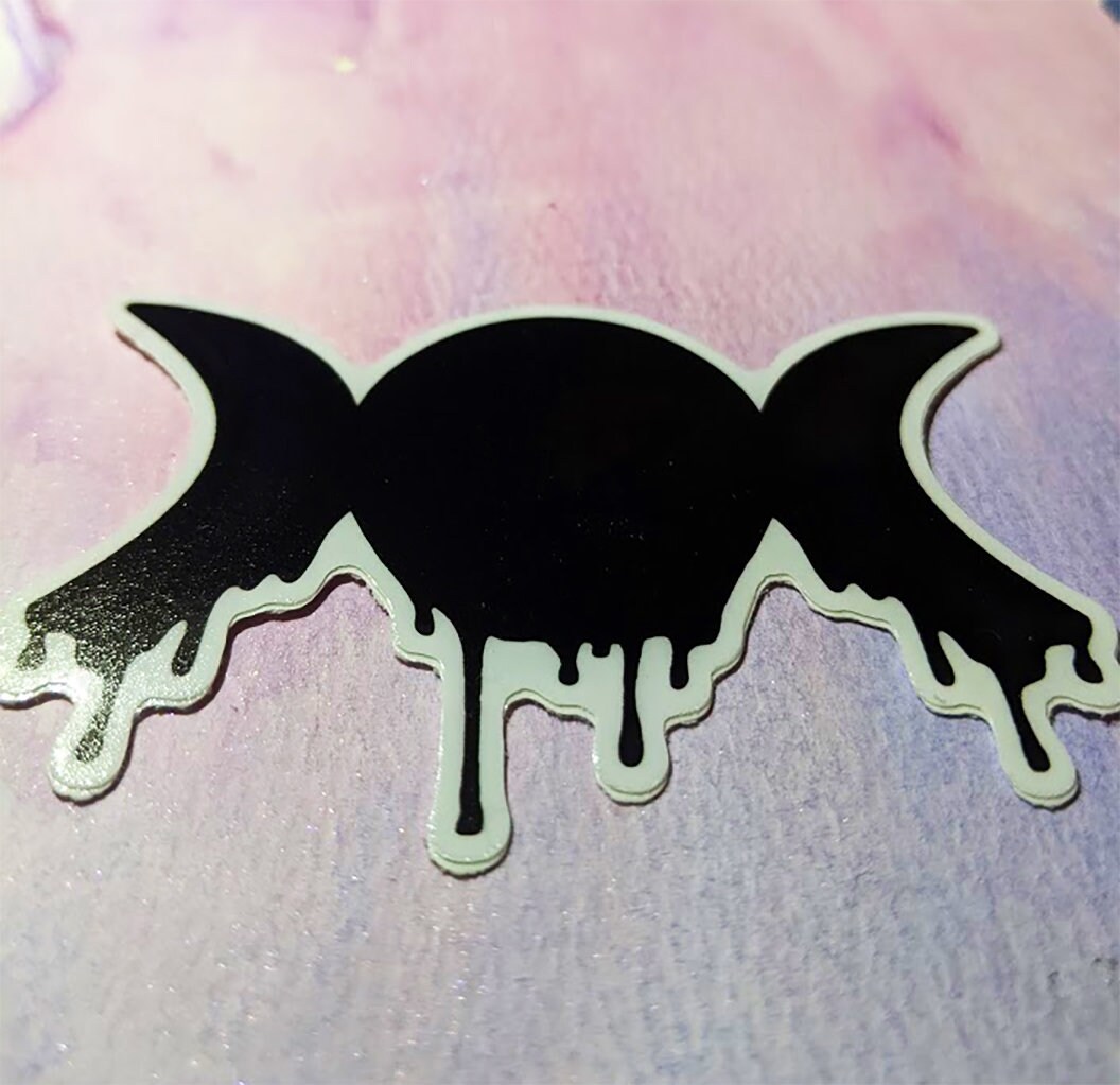 Blood Moon Vinyl Sticker / Lunar Drip / Lunar Cycle / Moon | Etsy