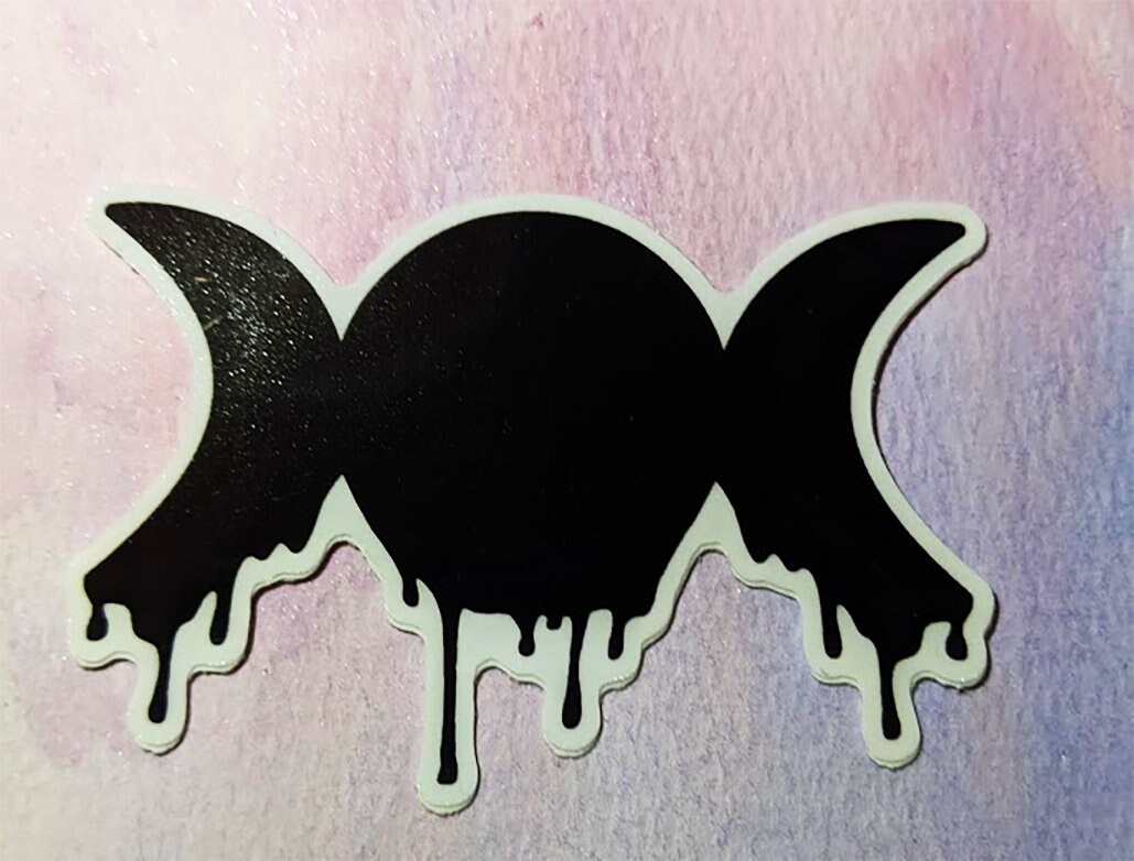 Blood Moon Vinyl Sticker / Lunar Drip / Lunar Cycle / Moon Phases - Etsy