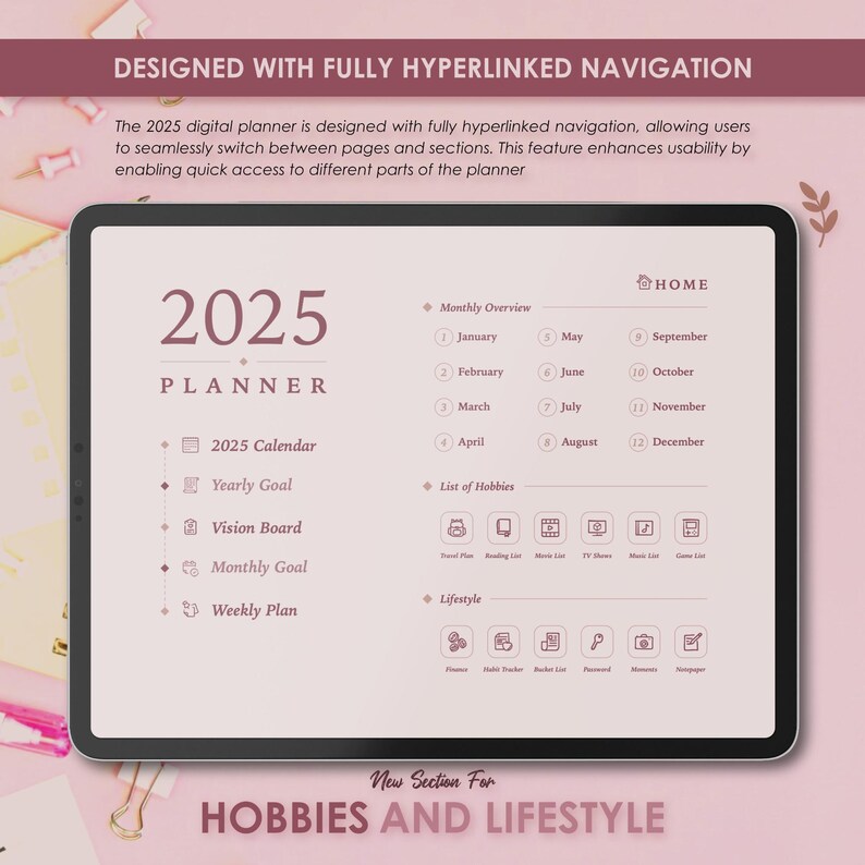 2025 Digital Planner, 2025 Landscape Planner, Goodnotes Planner ...