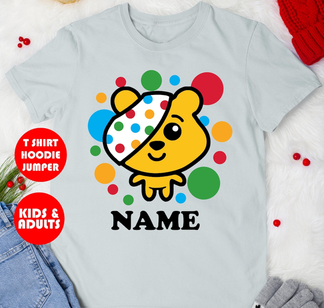 Personalised Pudsey Bear T Shirt, Pudsey Bear, Children in Need Jumper ...