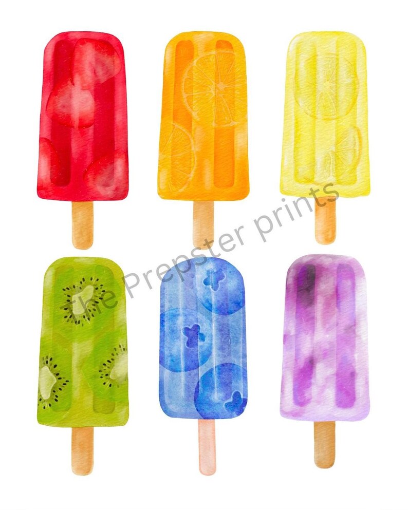 Rainbow Popsicles Digital Download - Etsy