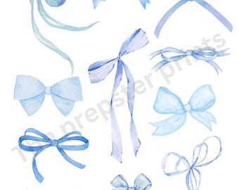 Watercolor Bows, Multiple Colors. Digital Download - Etsy