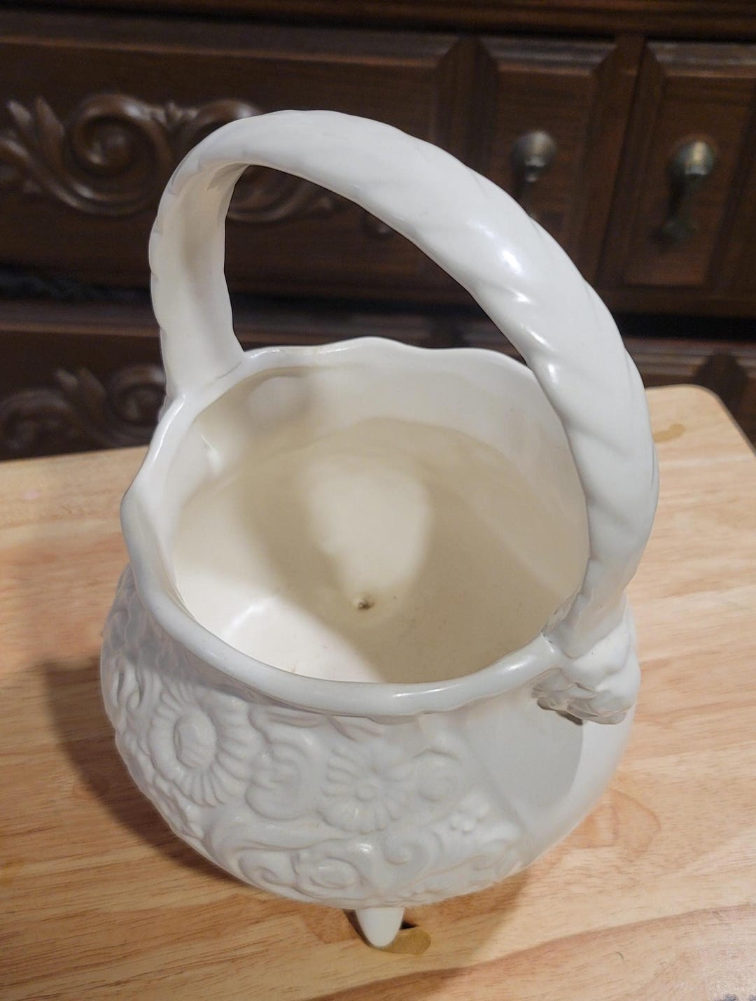 Vintage Hull Cream Ware Planter Flowerpot Basket - Etsy