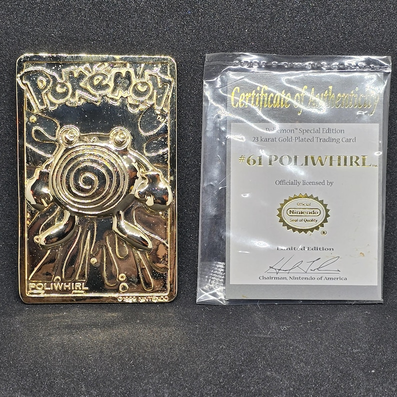 1999 Pokémon Special Edition 23k Gold Plated Trading Card With Balls ...