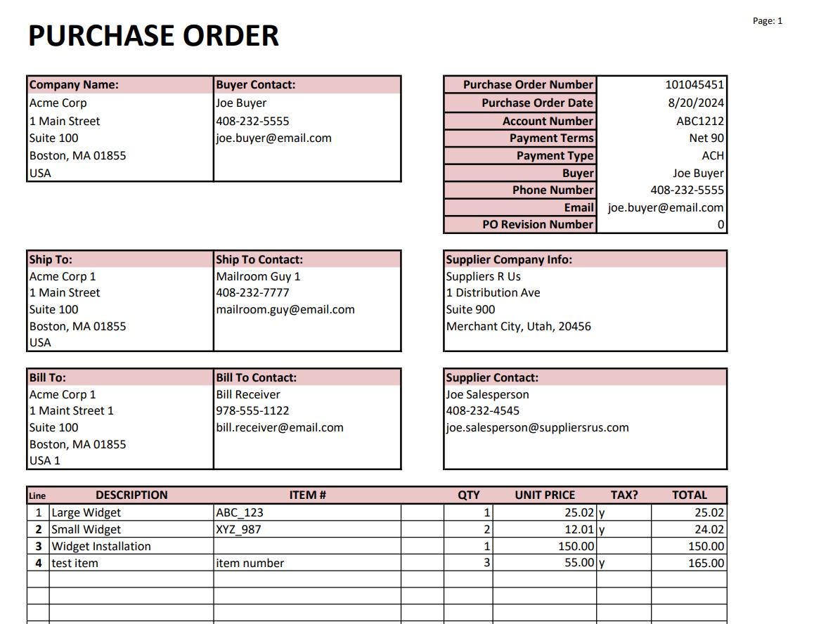 Automated | Purchase Order Template Excel | Sample PO Format & Automated PO Generator | Instant ...