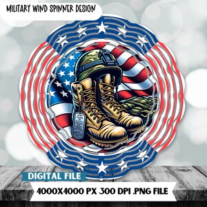 Military Wind Spinner Png Design Patriotic USA Armed Forces Round ...
