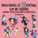 Softball Clipart MEGA Bundle 61 Png Digital Sublimation File Girl ...