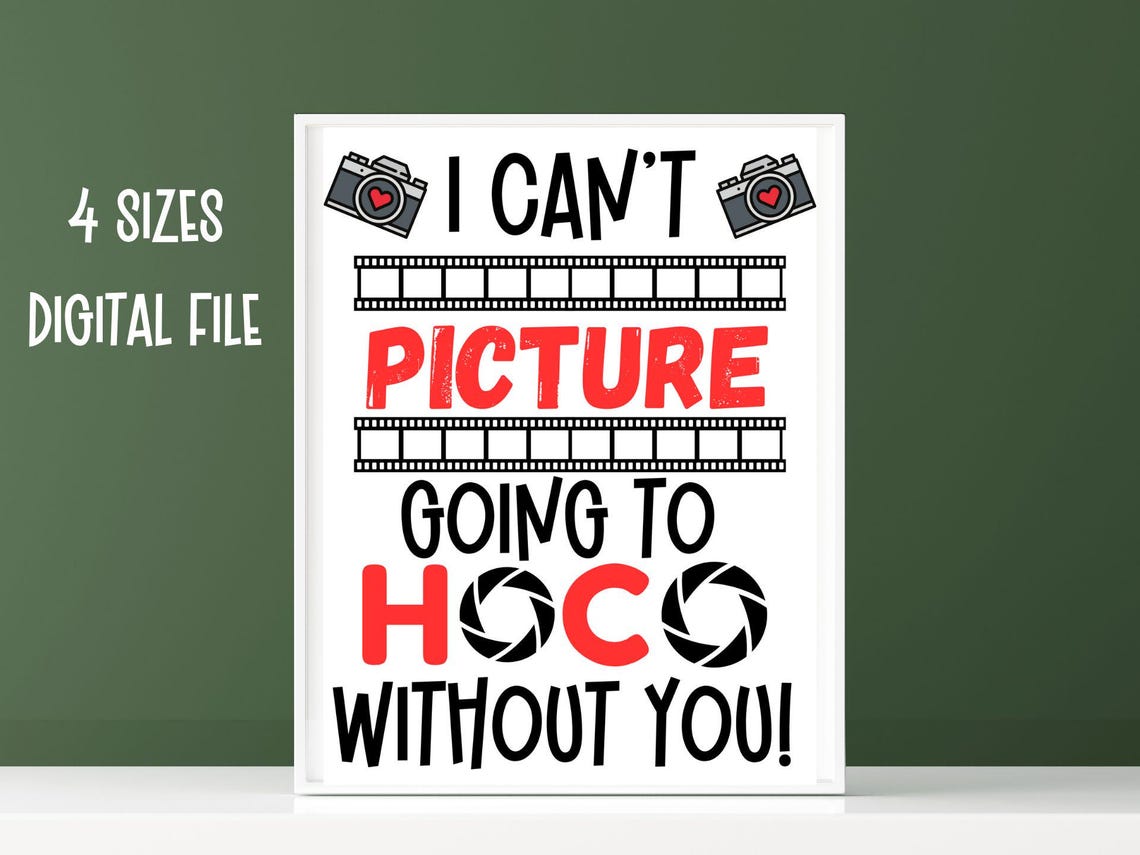 HOCO Proposal Poster Camera School Dance Invite High School Event HOCO ...