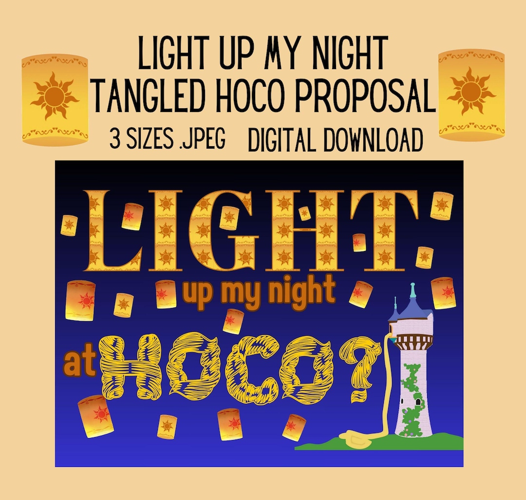 HOCO Proposal Poster You Light up My Night Prom Invite Chinese Lantern ...