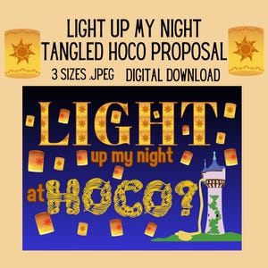 Tangled Homecoming Proposal - Etsy
