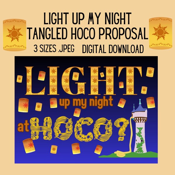 Tangled Homecoming Proposal - Etsy