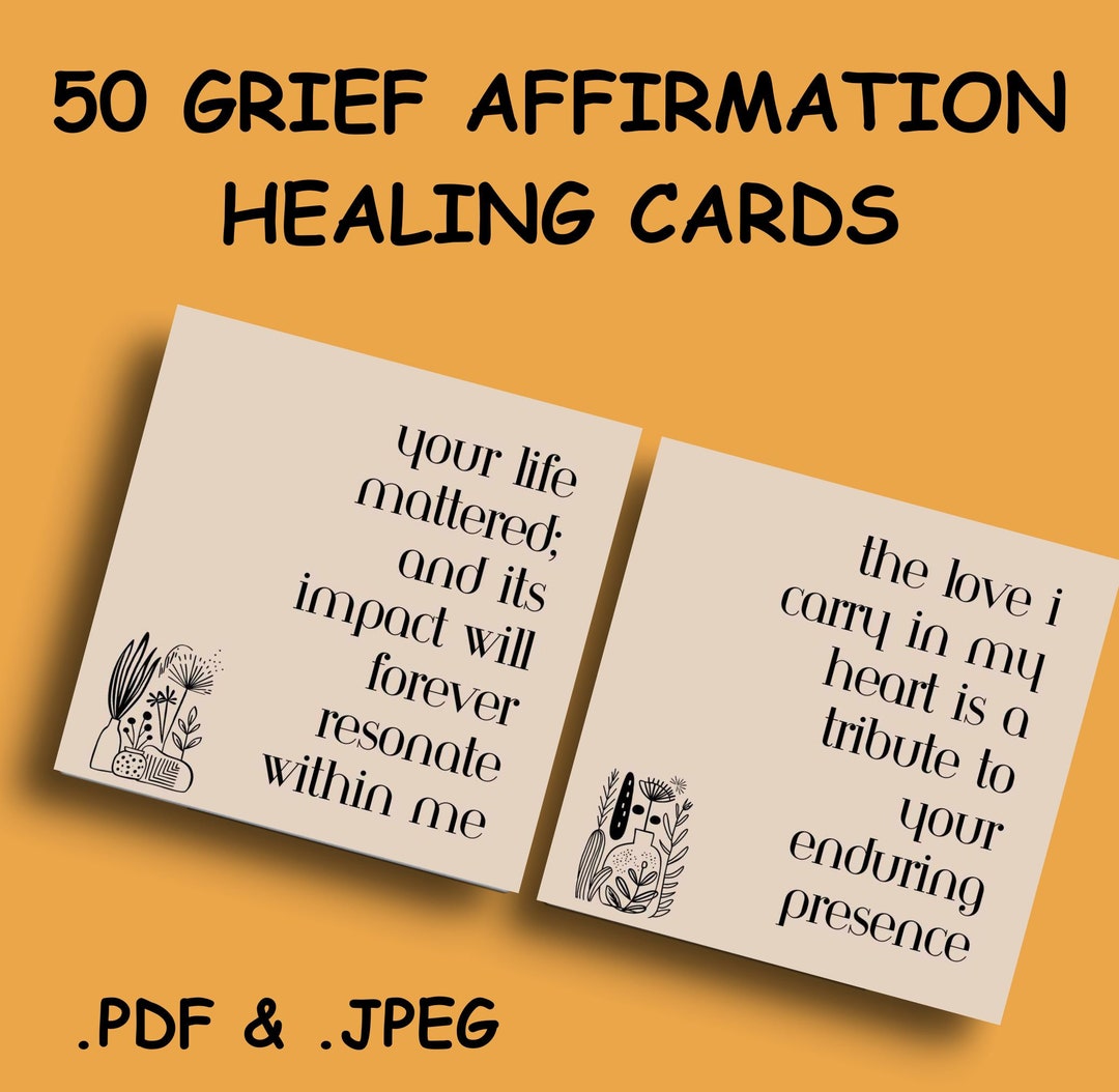 Grief Affirmation Cards Sympathy Gift Comfort Cards Solace Gift ...