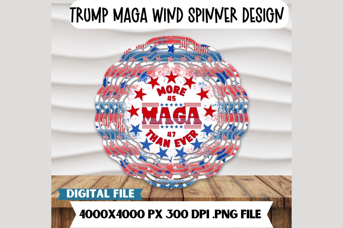 Trump 2024 Wind Spinner BUNDLE Png Design Patriotic USA MAGA Round ...