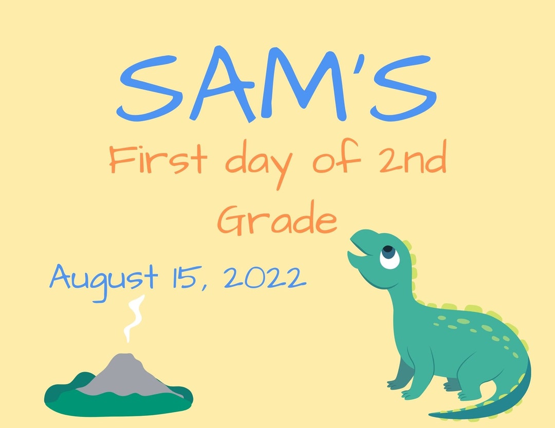 Back to School Sign, Editable Back to School Sign, Dinosaur Back to ...