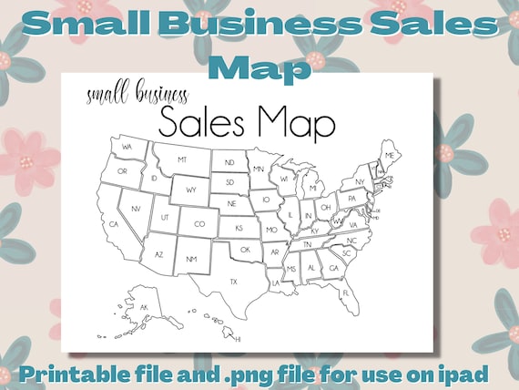 USA Sales Map Small Business Sales Map Etsy Sales Map Sales - Etsy