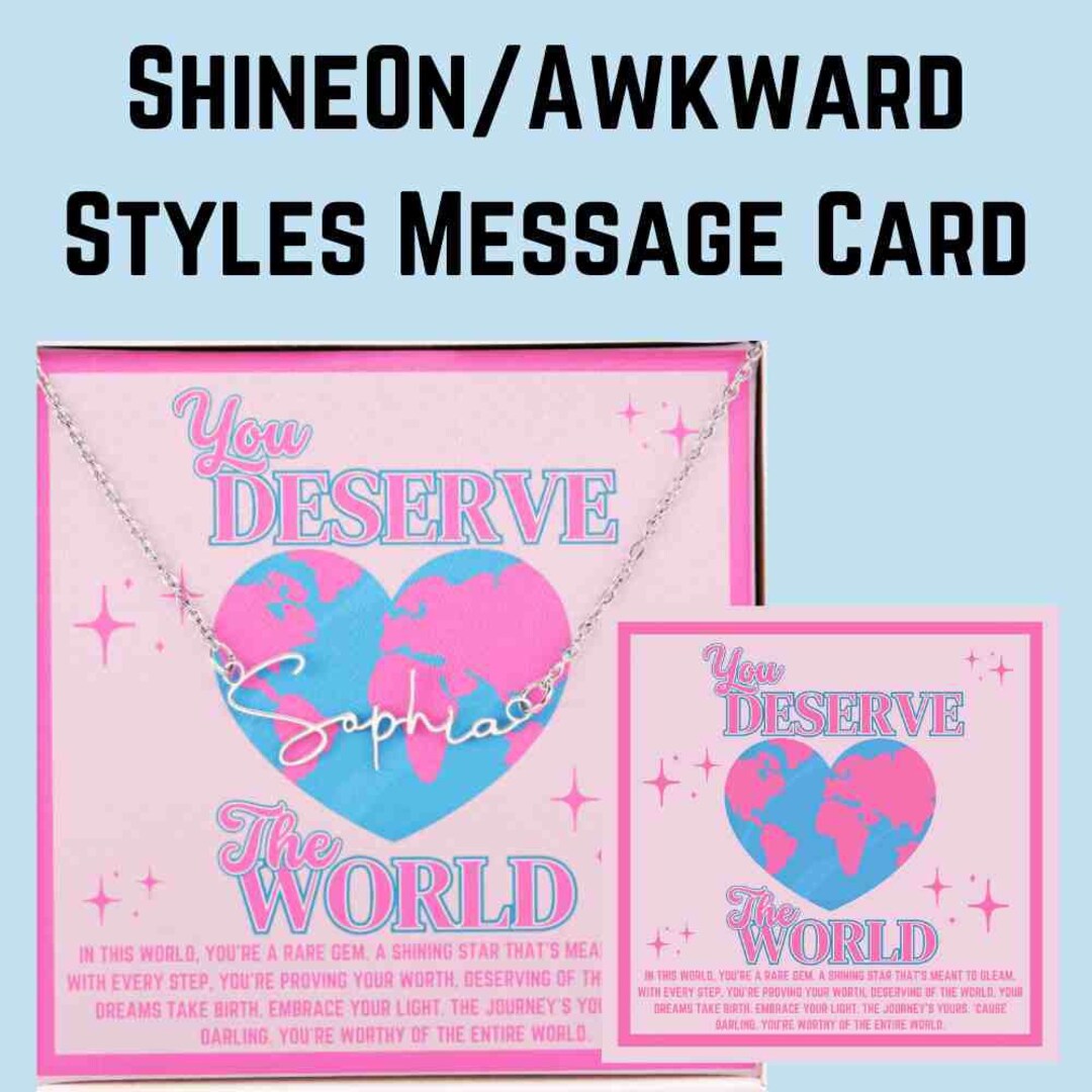 Shineon Message Card Designs Template Necklace Template Print on Demand ...