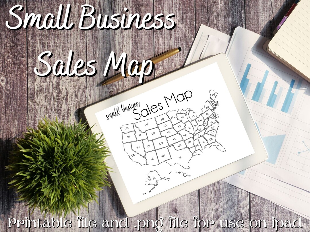 USA Sales Map, Small Business Sales Map, Etsy Sales Map, Sales Tracker ...