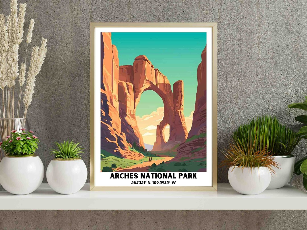 Utah Travel Poster,arches National Park Printable Wall Art,last Minute ...