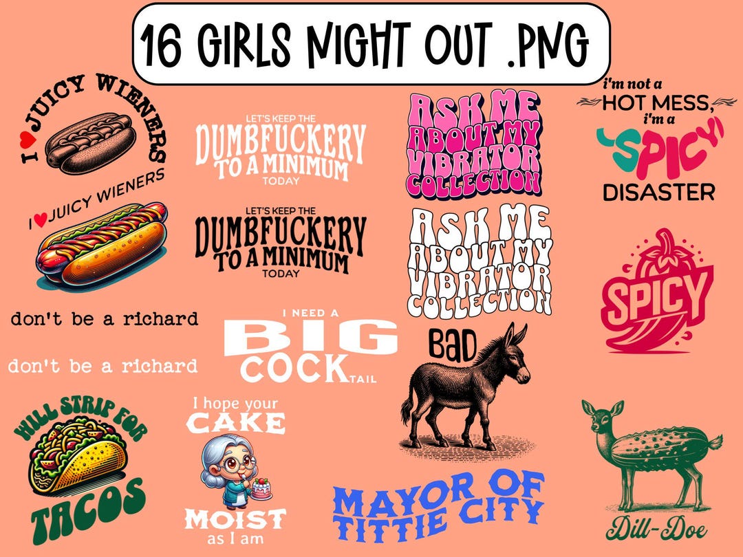 Girls Night Out Png Graphics Funny Quote Clipart for Sublimation Design ...