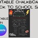 Chalkboard Back to School Sign, First Day of School Sign, Editable Back ...