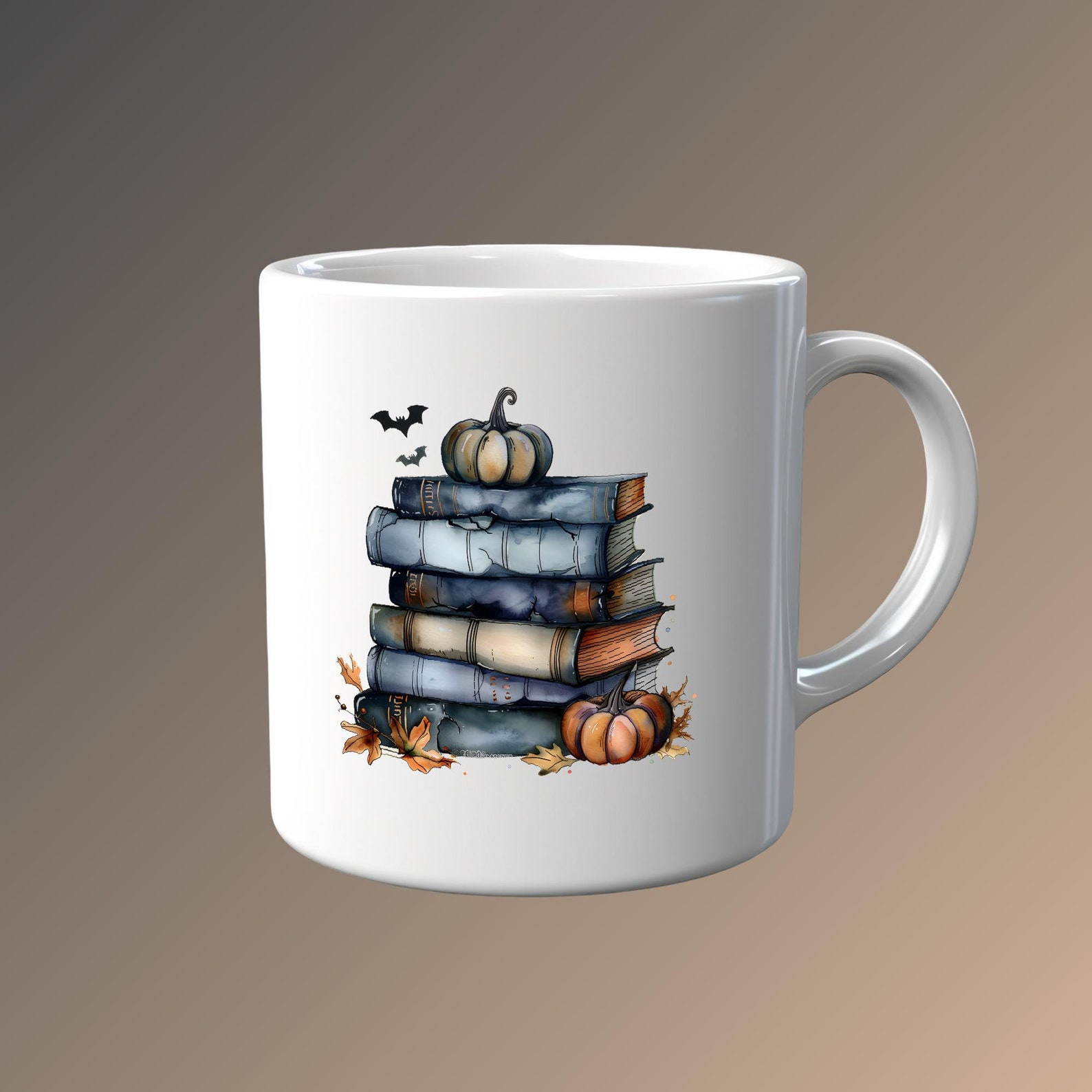 Watercolor Creepy Book Stack Clipart Creepy Book Sub Design Bibliophile ...