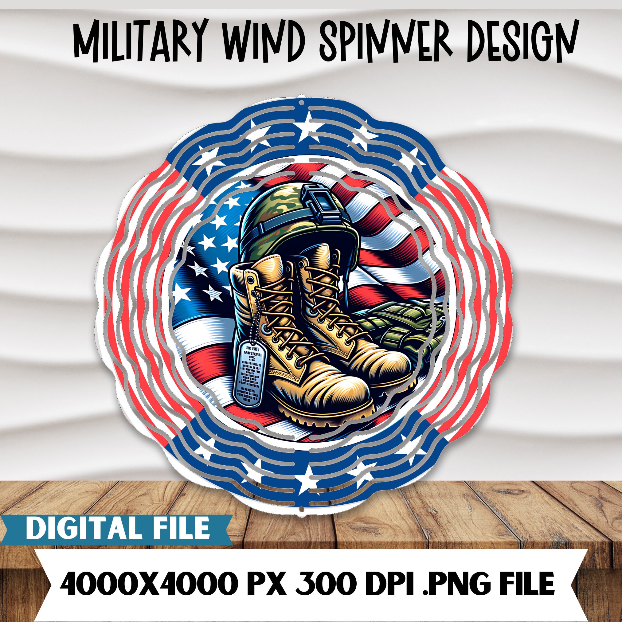 Military Wind Spinner Png Design Patriotic USA Armed Forces Round ...