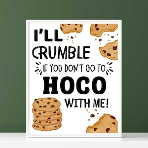 HOCO Proposal Poster Crumble Cookie Night Prom Invite High School Dance ...