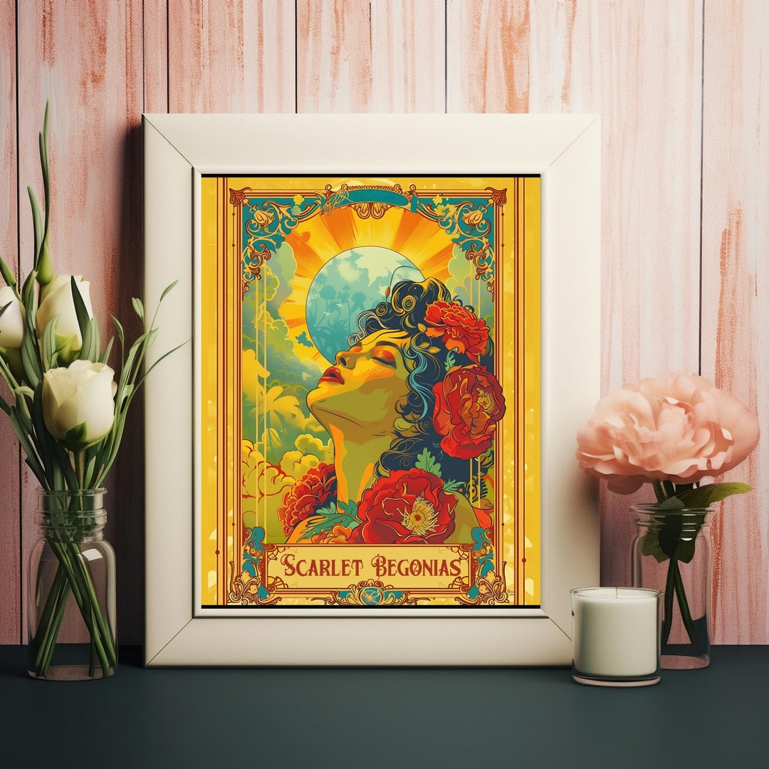Scarlet Begonias Wall Art Grateful Dead Inspired Poster DIGITAL ...