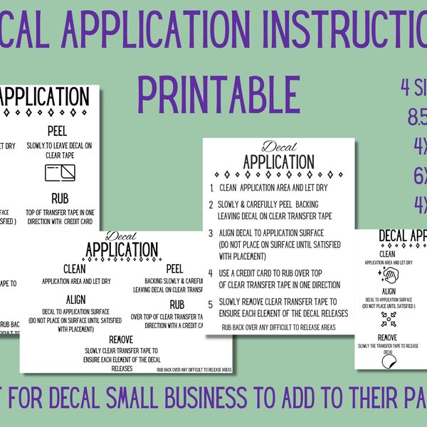 Vinyl Decal Application Business Card - Etsy