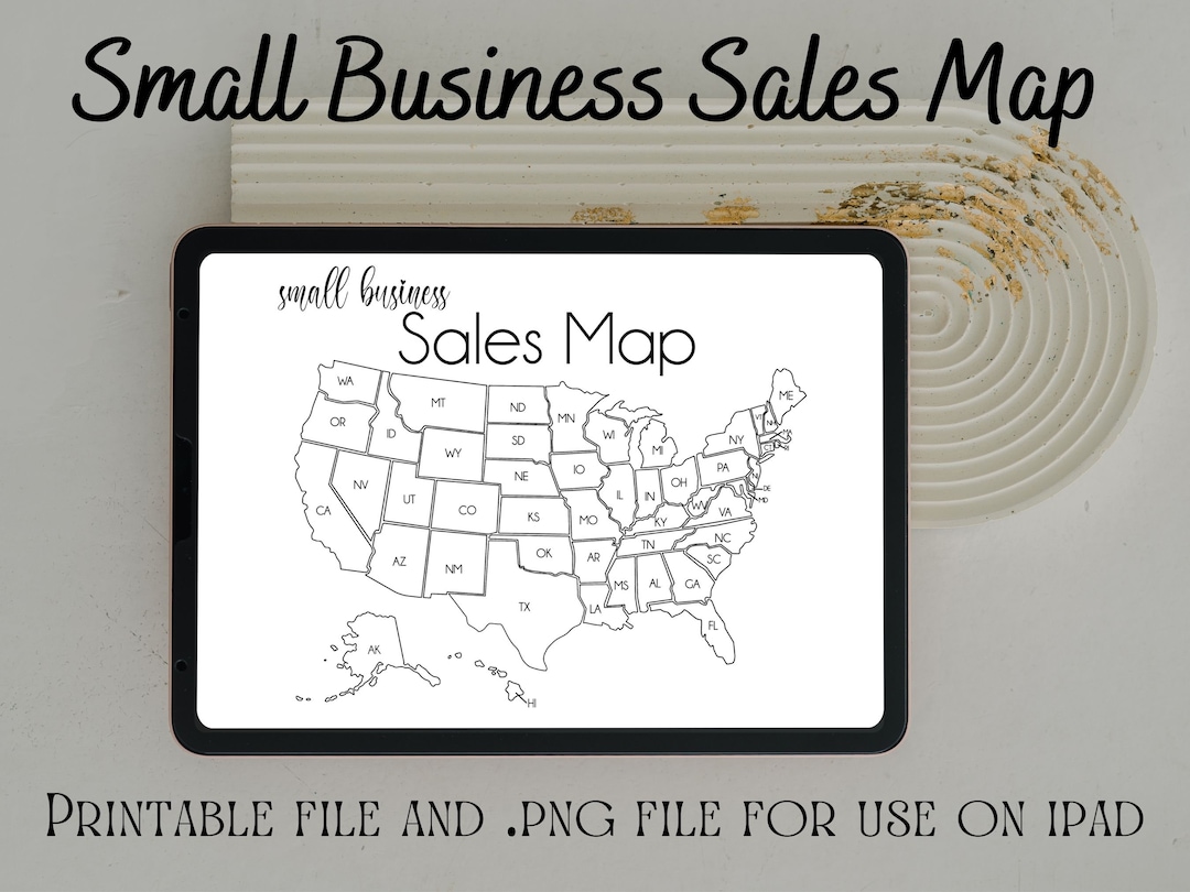 USA Sales Map, Small Business Sales Map, Etsy Sales Map, Sales Tracker ...