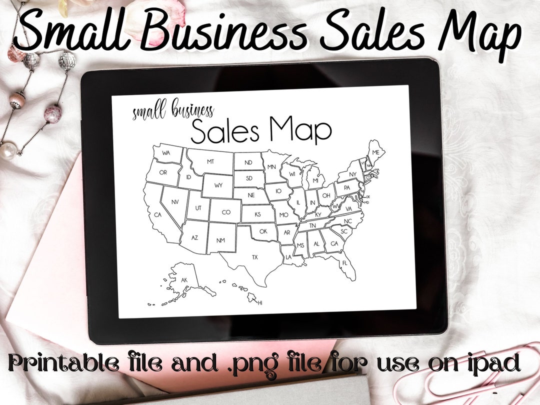 USA Sales Map, Small Business Sales Map, Etsy Sales Map, Sales Tracker ...