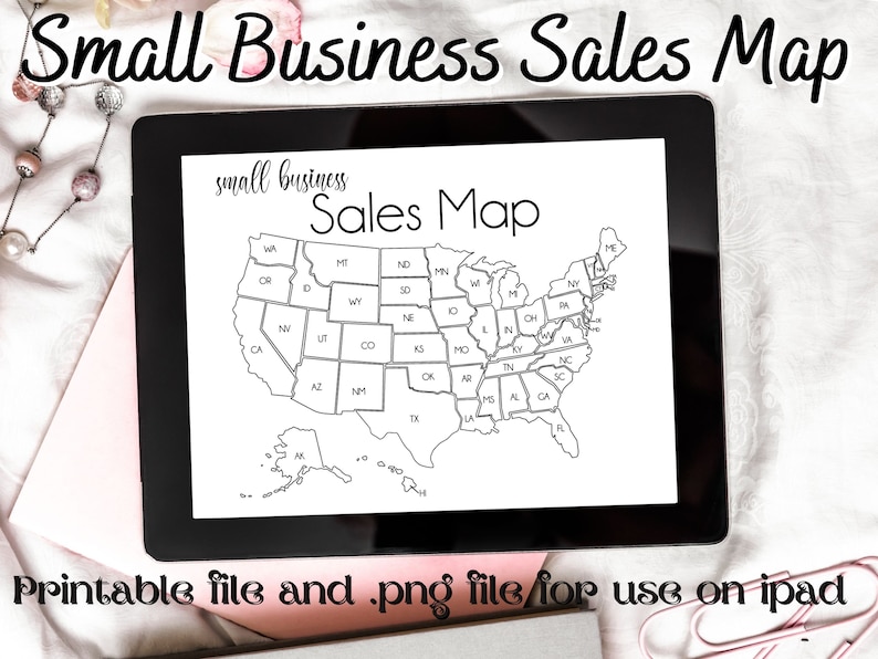 USA Sales Map, Small Business Sales Map, Etsy Sales Map, Sales Tracker ...
