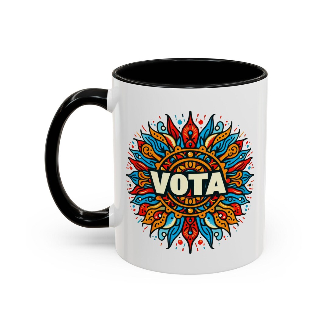 Vota Vote Sun Empowerment Mug Bold Latino Voting Rights Slogan Mug ...